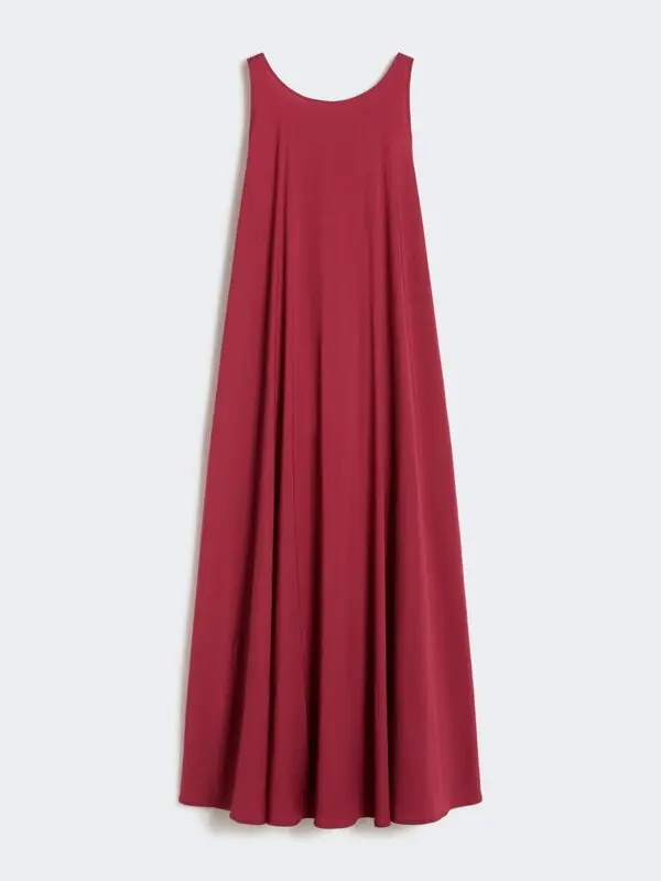 Max Mara Flared Stretch Poplin Maxi Dress - Geranium