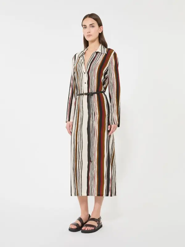 Max Mara Printed Silk Kaftan Dress