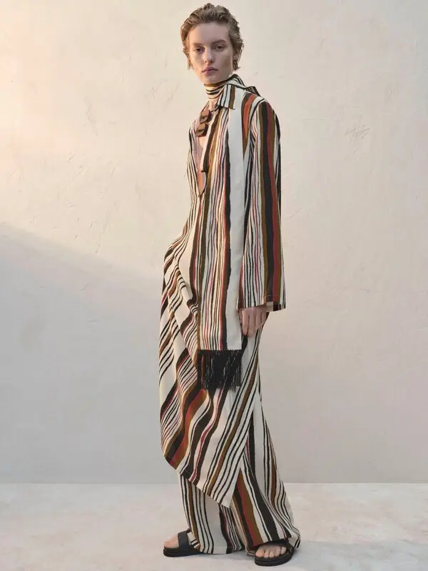 Max Mara Printed Silk Kaftan Dress