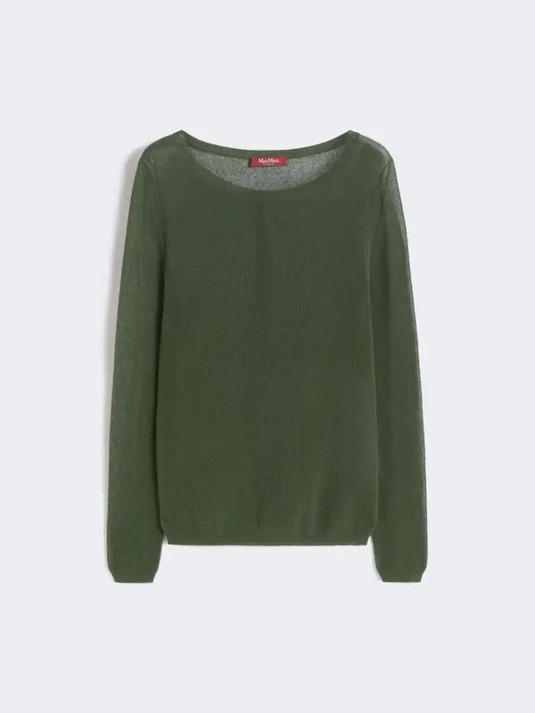 Max Mara Slim-fit Cotton-blend Sweater - Kaki
