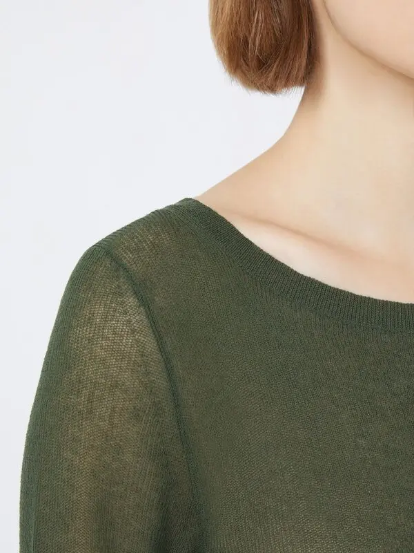 Max Mara Slim-fit Cotton-blend Sweater - Kaki