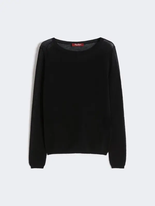 Max Mara Slim-fit Cotton-blend Sweater - Black