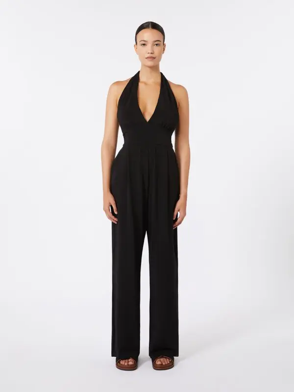 Max Mara Stretch Jersey Jumpsuit - Black