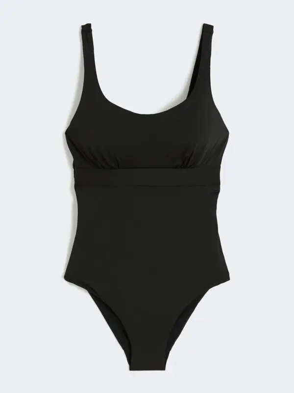 Max Mara Jersey Racer-back One-piece Swimsuit - Black