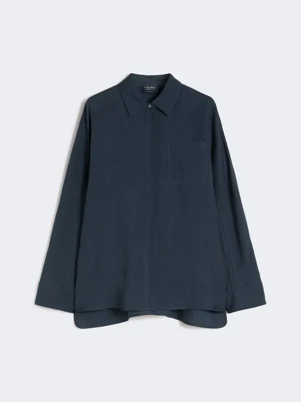 Max Mara Linen Canvas Shirt - Ultramarine