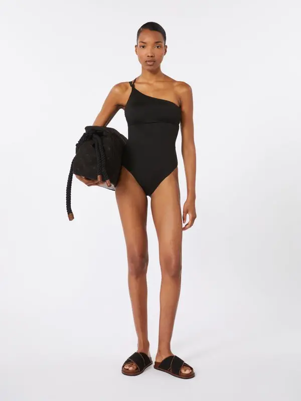 Max Mara One-shoulder One-piece Swimsuit - Black