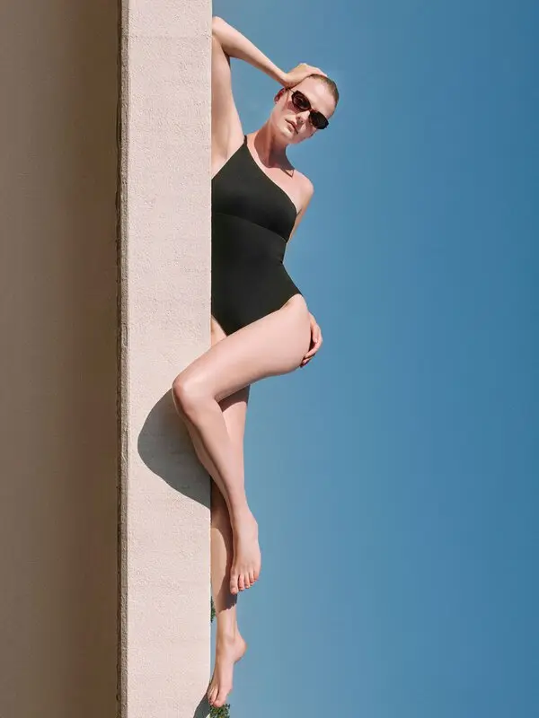 Max Mara One-shoulder One-piece Swimsuit - Black
