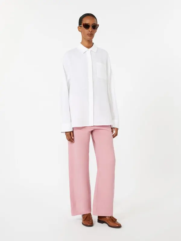 Max Mara Linen Canvas Shirt - Optical White