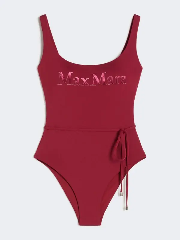Max Mara Jersey Logo One-piece Swimsuit - Geranium