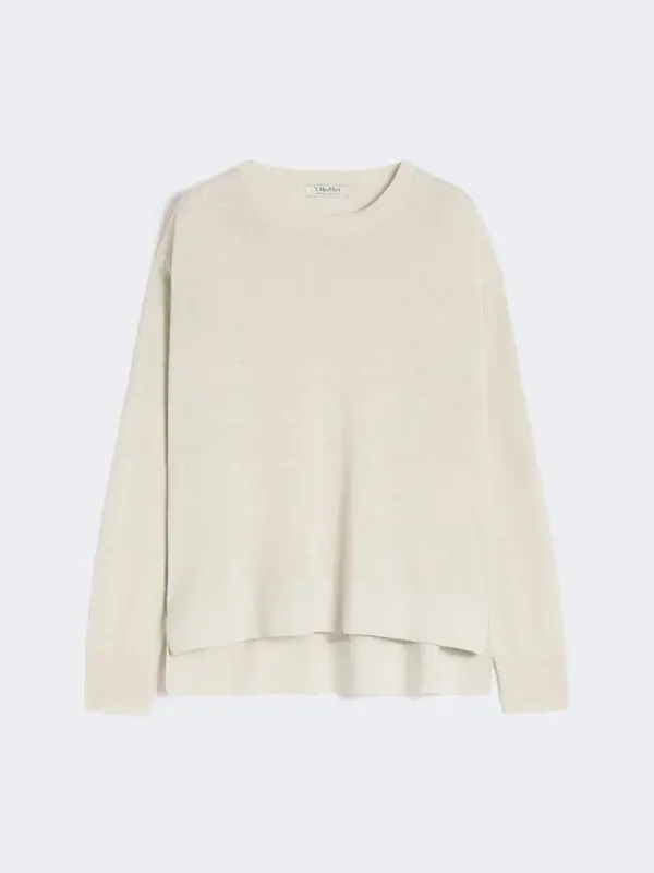 Max Mara Linen Yarn Crewneck Sweater - Ivory