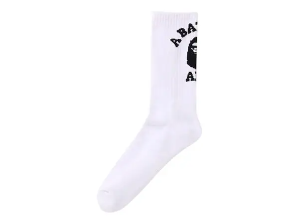A BATHING APE College Socks - White
