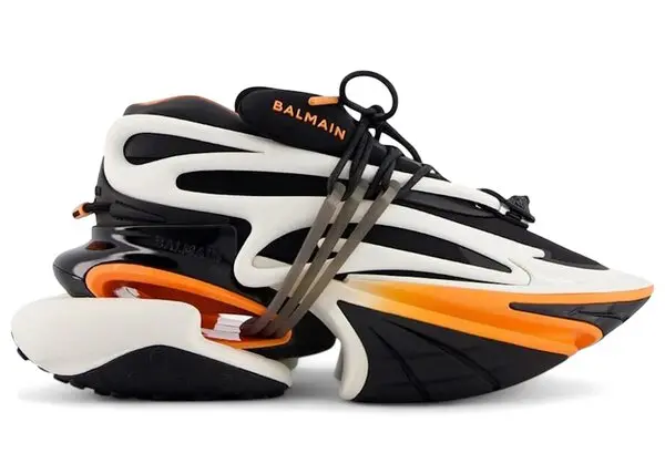 Balmain Unicorn Low-top Sneakers - Black/orange
