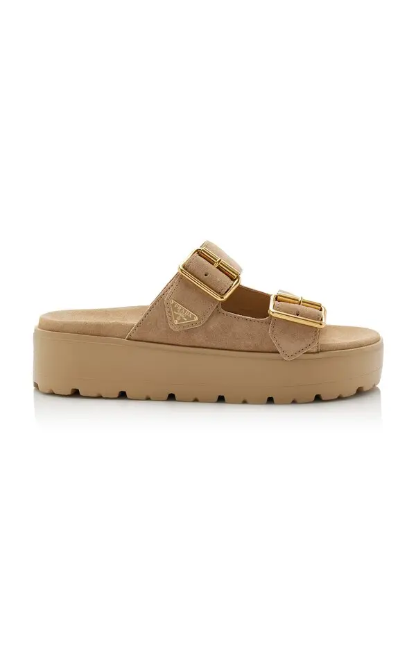 Prada Suede Platform Sandals