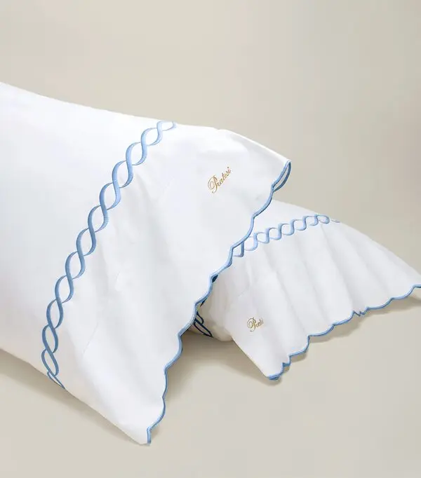 PRATESI Treccia Pillowcase - Blue