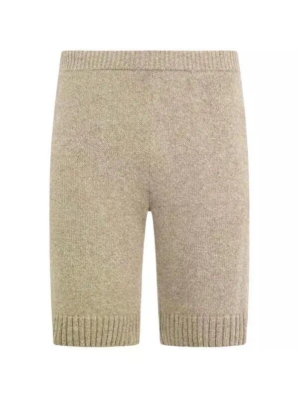 Auralee Drawstring Pocket Knit Shorts - Neutrals