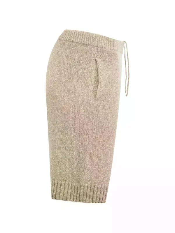 Auralee Drawstring Pocket Knit Shorts - Neutrals