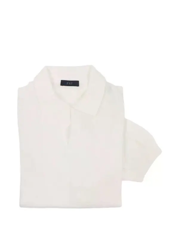 FAY Knitted Polo Shirt - Neutrals