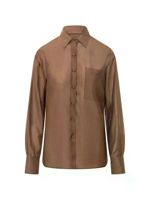 LE SULLY STUDIO Front-pocket Shirt - Brown