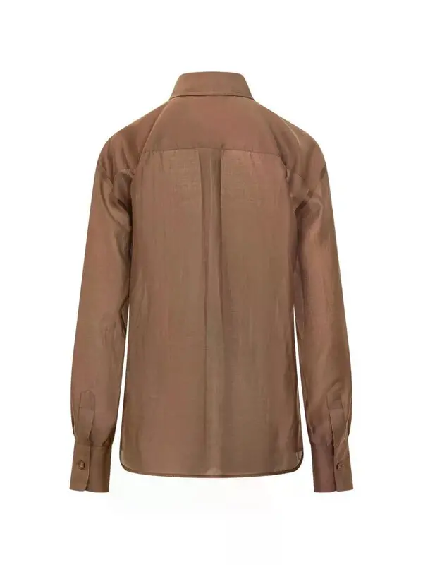 LE SULLY STUDIO Front-pocket Shirt - Brown