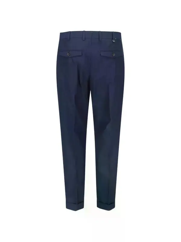 PT TORINO Button Pleat Trousers - Blue