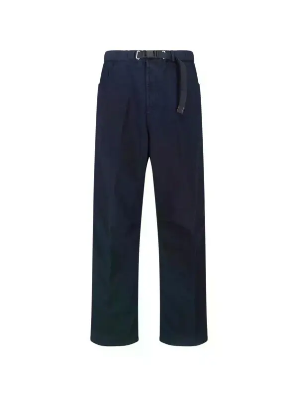 WHITE SAND Belted Trousers - Blue