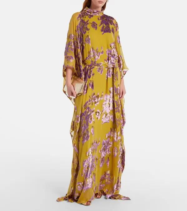 TALLER MARMO Leonor Floral Fil Coupe Kaftan