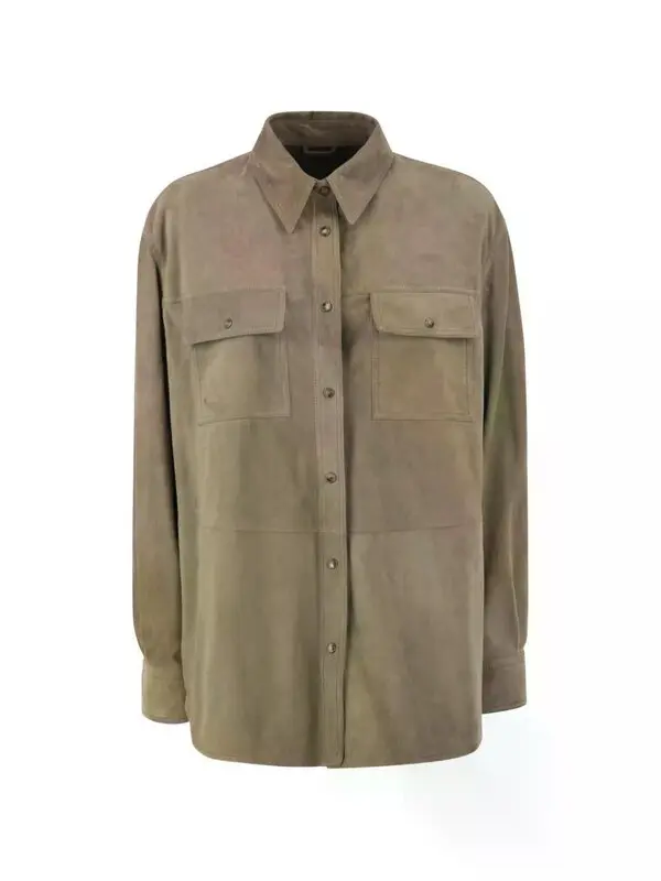 Brunello Cucinelli Patch Pocket Suede Overshirt