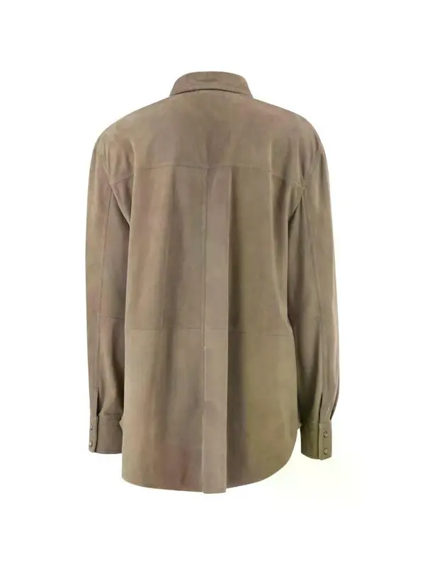 Brunello Cucinelli Patch Pocket Suede Overshirt