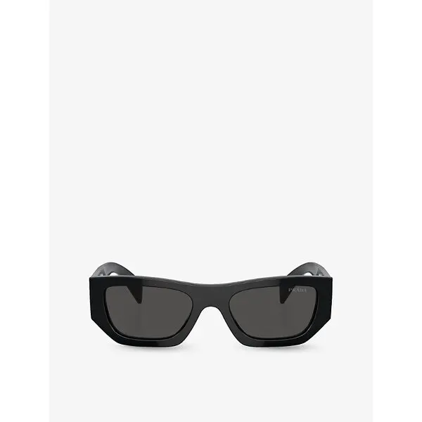 Prada Pillow-shaped Acetate Sunglasses - Black
