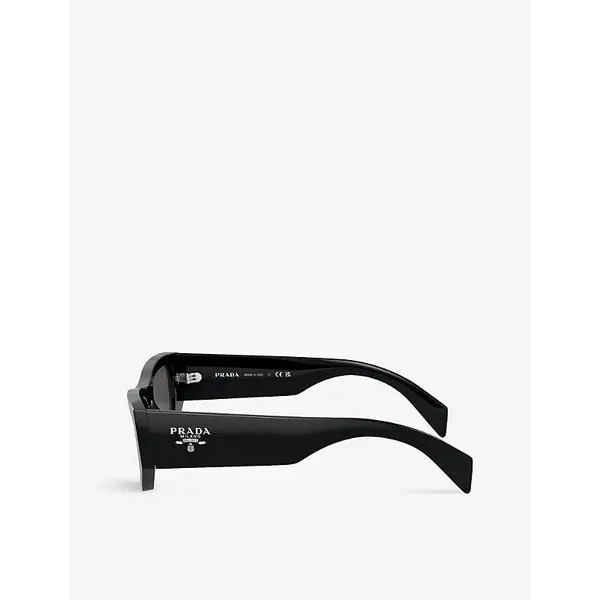 Prada Pillow-shaped Acetate Sunglasses - Black