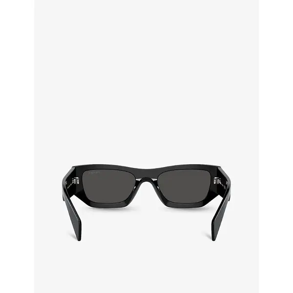 Prada Pillow-shaped Acetate Sunglasses - Black