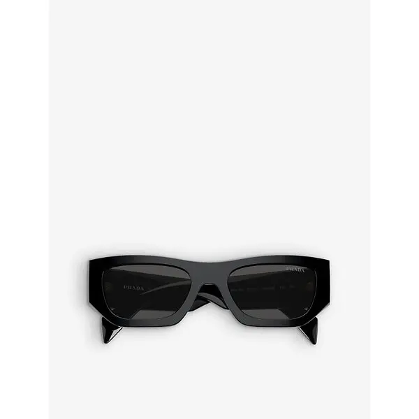 Prada Pillow-shaped Acetate Sunglasses - Black