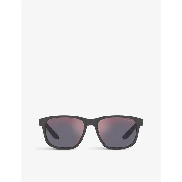 Prada Linea Rossa Ps06ys Butterfly-frame Sunglasses - Grey
