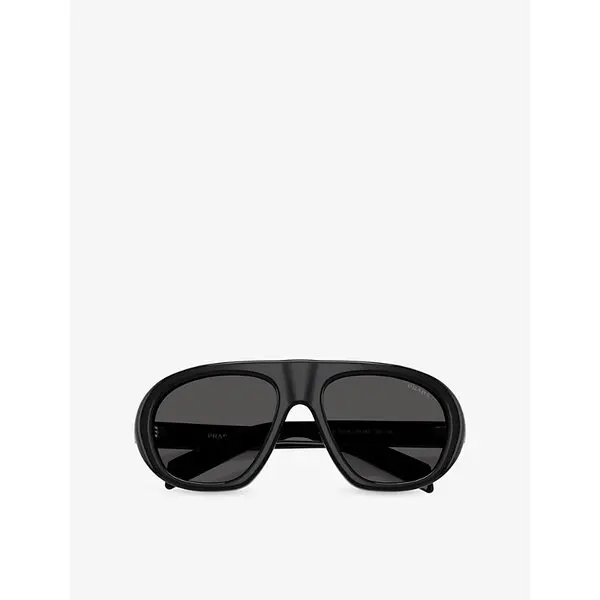 Prada Irregular-frame Acetate Sunglasses - Black