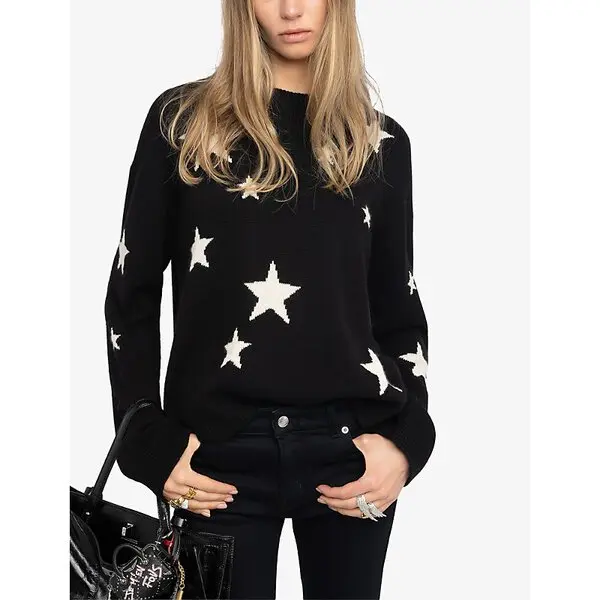 Zadig&Voltaire Markuz Star-print Cashmere Jumper