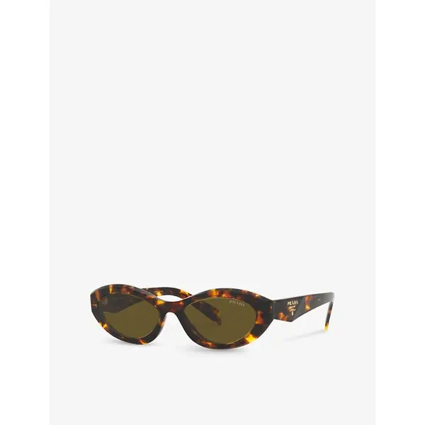 Prada Pr 26zs Irregular-shape Sunglasses - Brown