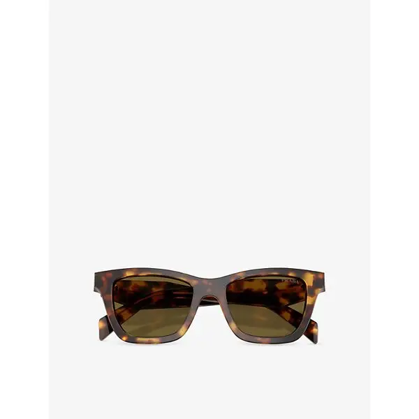 Prada Butterfly-frame Acetate Sunglasses - Brown