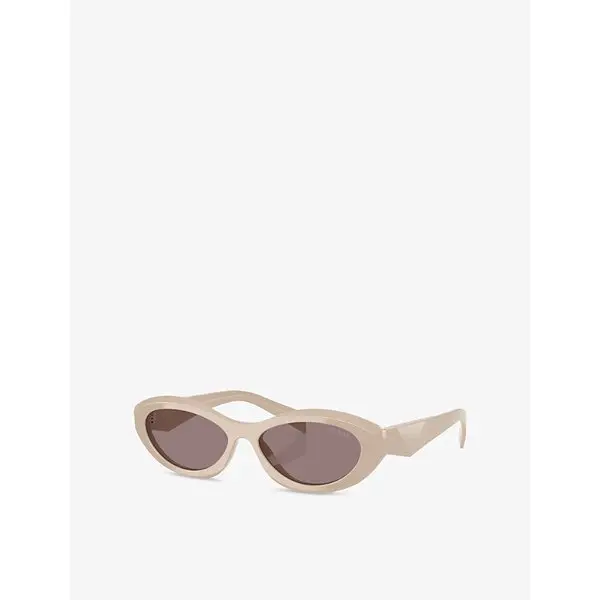 Prada Irregular-frame Acetate Sunglasses - Pink