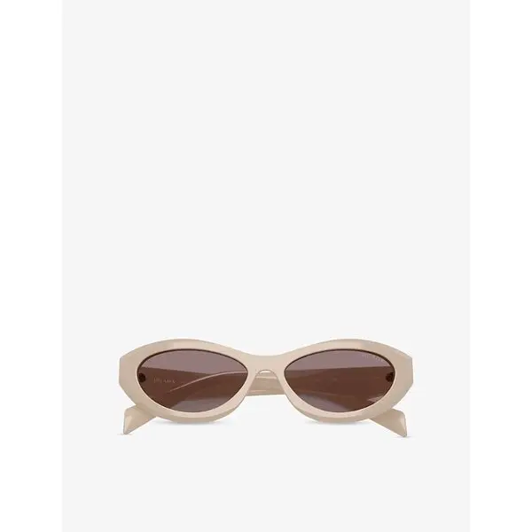 Prada Irregular-frame Acetate Sunglasses - Pink