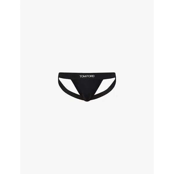 TOM FORD Classic Cotton-jersey Jockstrap - Black