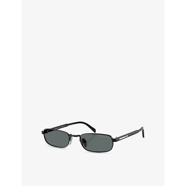 Prada Rectangle-frame Metal Sunglasses