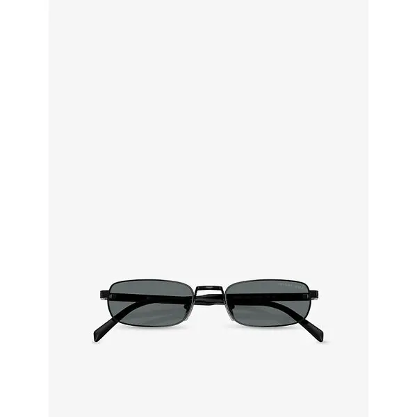 Prada Rectangle-frame Metal Sunglasses