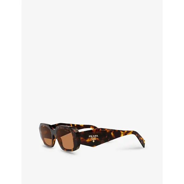 Prada Pr 17ws Rectangle-frame Sunglasses - Yellow