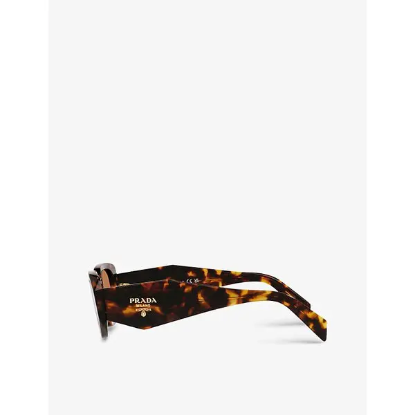 Prada Pr 17ws Rectangle-frame Sunglasses - Yellow