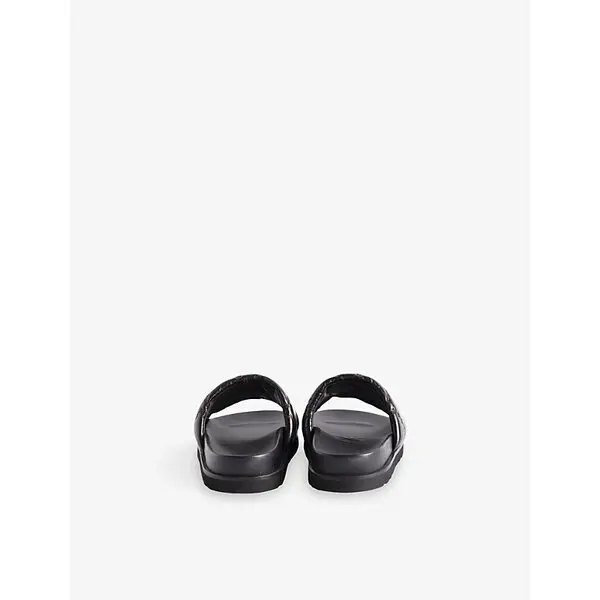 Zadig&Voltaire Teddy Patent-leather Slides - Brownie