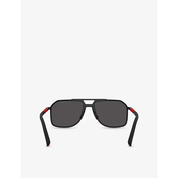 Prada Pilot-frame Metal Sunglasses - Black