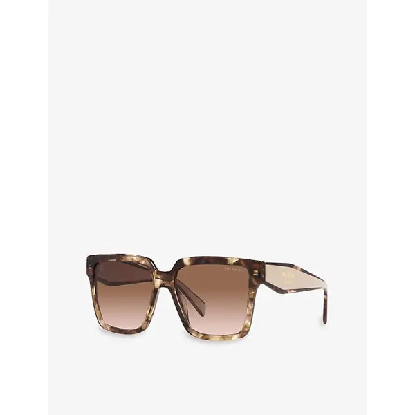 Prada Pr 24zs Square-frame Sunglasses - Brown