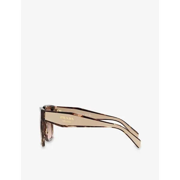 Prada Pr 24zs Square-frame Sunglasses - Brown