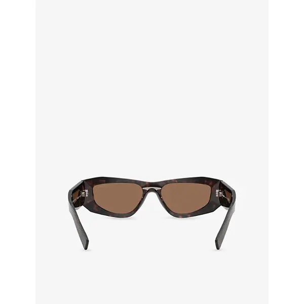 Prada Pillow-frame Acetate Sunglasses - Brown