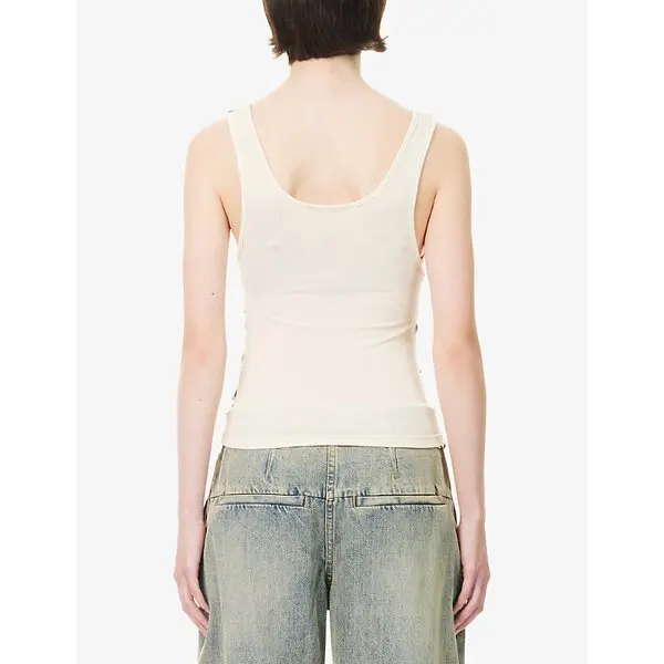 JADED LONDON Sequin-embellished Stretch-rib Vest Top